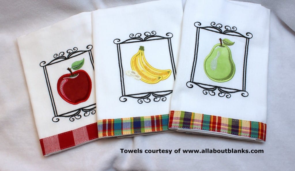 Framed Applique Fruits · Oma’s Place Machine Embroidery Designs