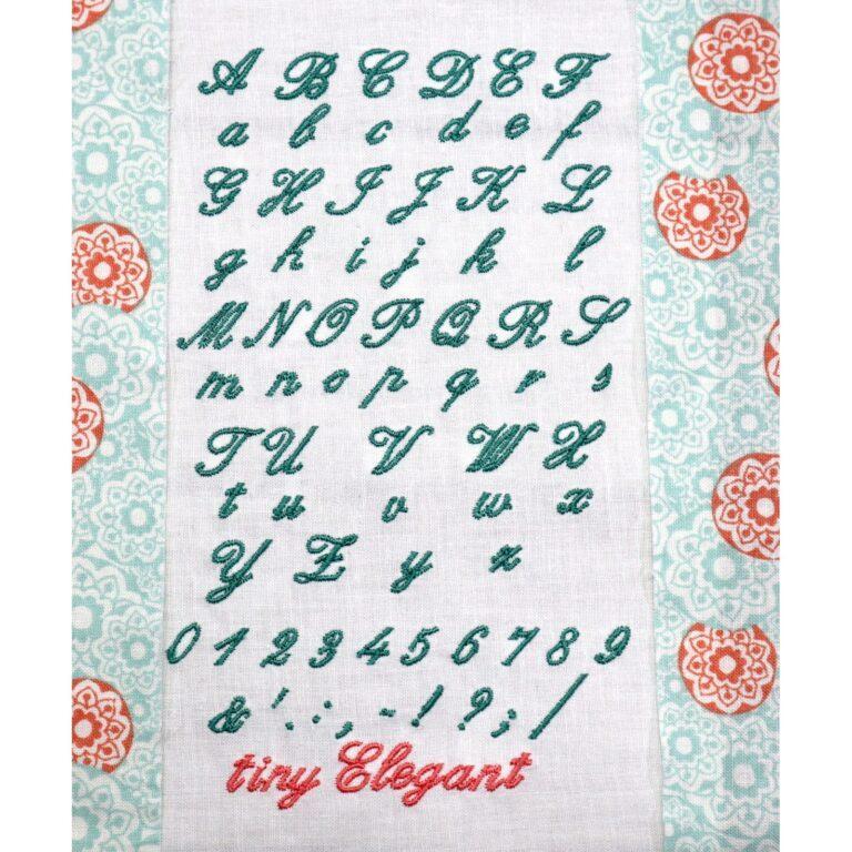 Ten Tiny Fonts Collection · Oma’s Place Machine Embroidery Designs