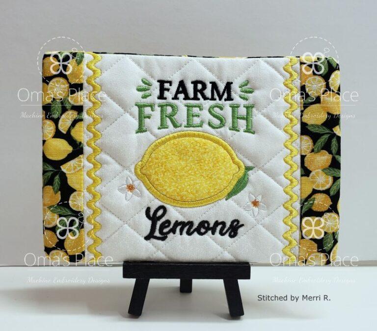 Farm Fresh Mug Rug Set · Oma’s Place Machine Embroidery Designs