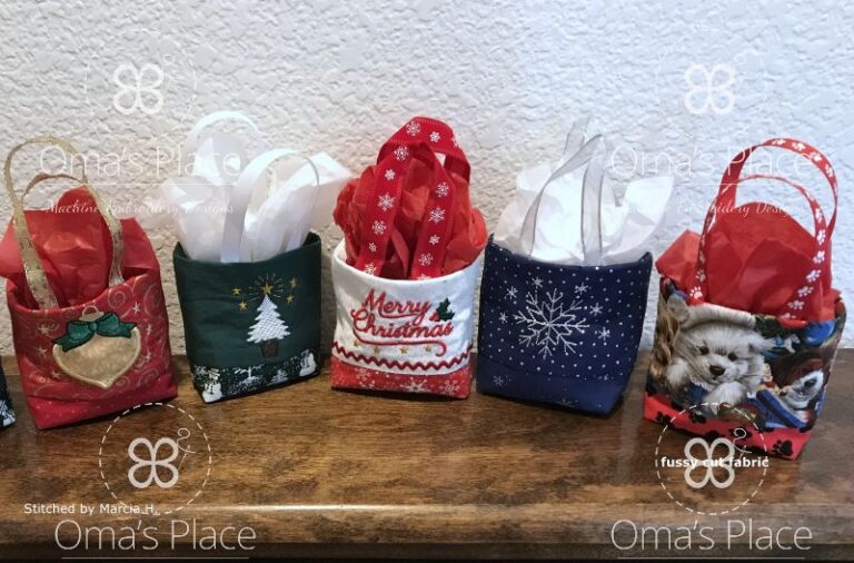 Mini Gift Bags (6×10) · Oma’s Place Machine Embroidery Designs