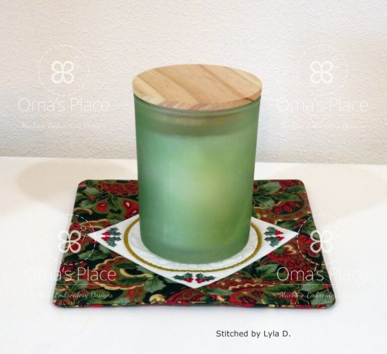 Quilted Candle Mat · Oma’s Place Machine Embroidery Designs