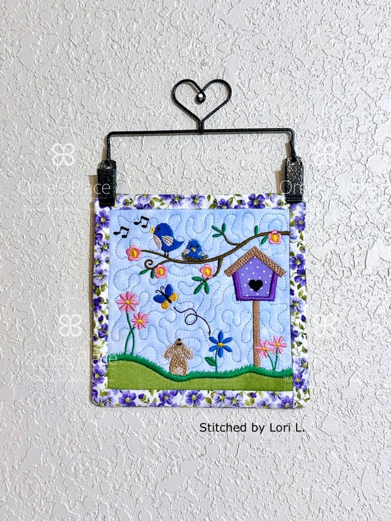 Spring Tiny Quilt (6×6) · Oma’s Place Machine Embroidery Designs