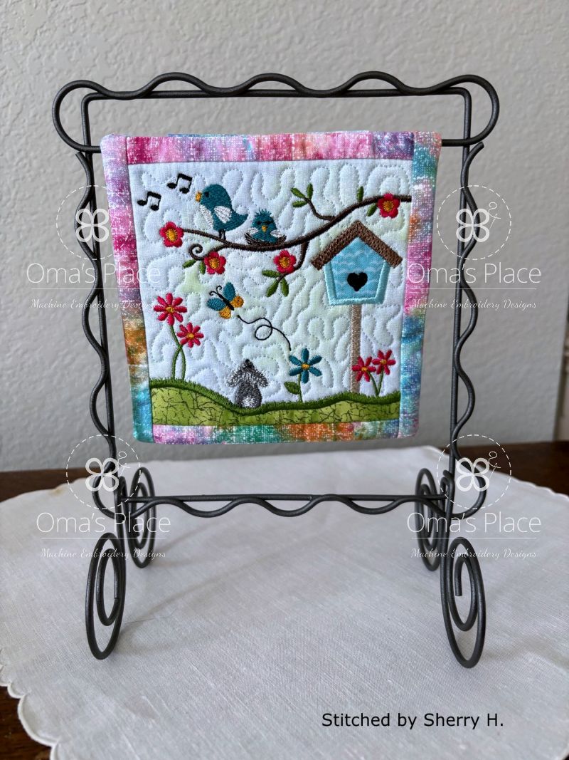 Spring Tiny Quilt (6×6) · Oma’s Place Machine Embroidery Designs
