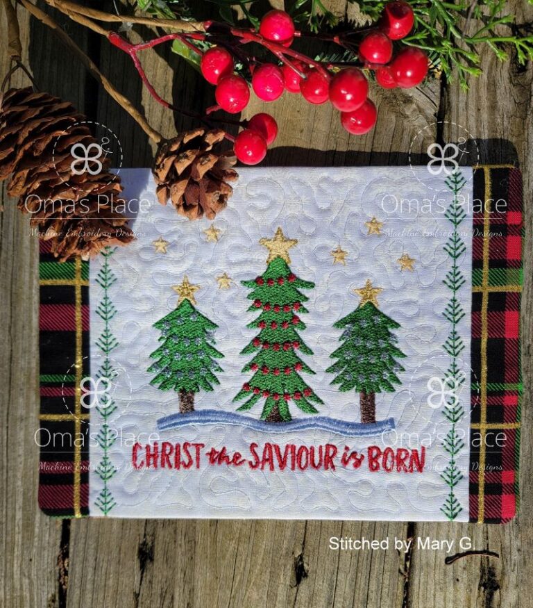 Christ the Savior Mug Rug (Two Sizes) · Oma’s Place Machine Embroidery ...