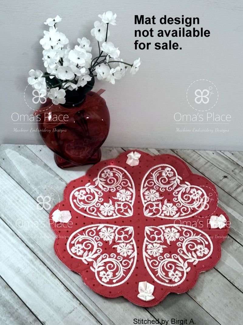 Filigree Hearts (4×4) · Oma’s Place Machine Embroidery Designs