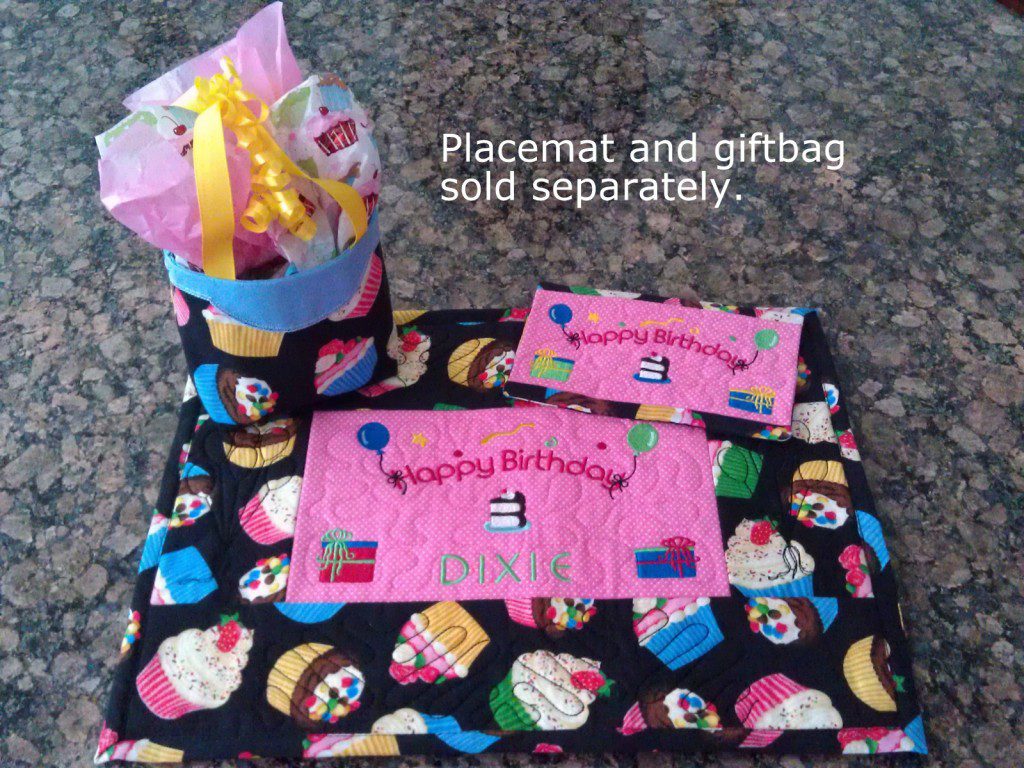 Birthday Mug Rug · Oma’s Place Machine Embroidery Designs