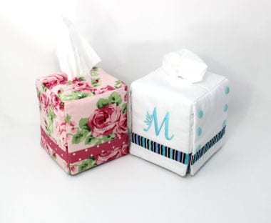 Monogram Tissue Box Covers (5×7) · Oma’s Place Machine Embroidery Designs