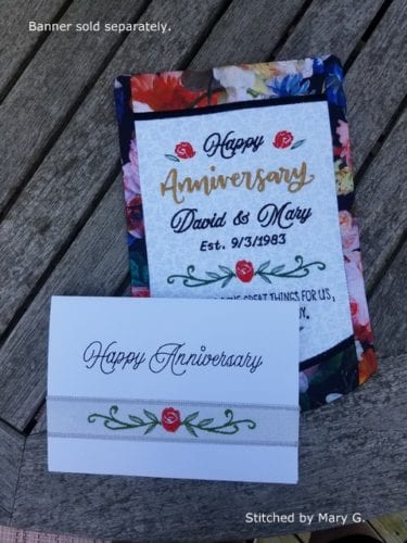 ITH Anniversary Card for 5×7 Hoops · Oma’s Place Machine Embroidery Designs