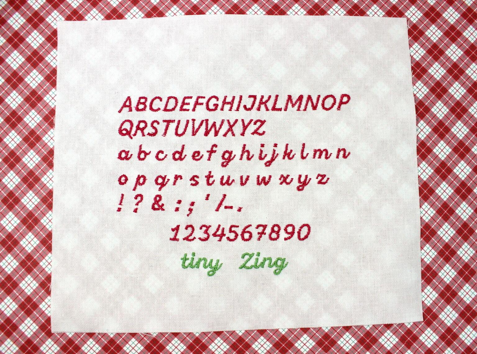 Ten Tiny Fonts Collection · Oma’s Place Machine Embroidery Designs