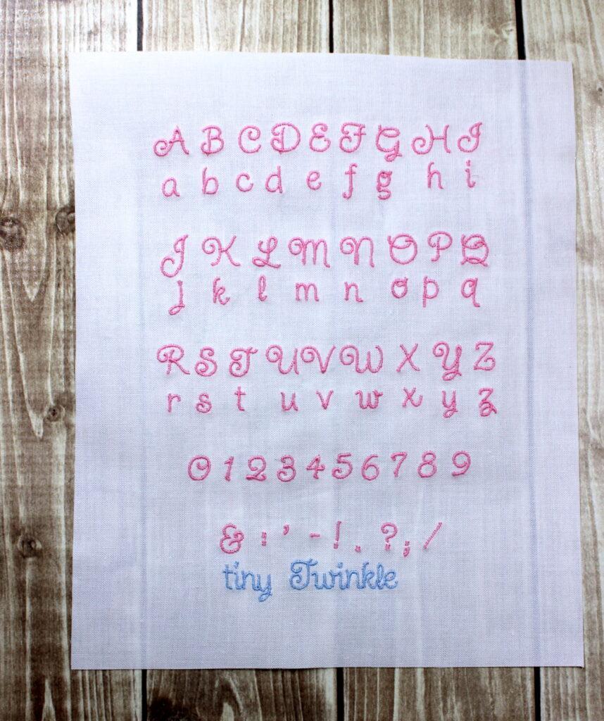 Ten Tiny Fonts Collection · Oma’s Place Machine Embroidery Designs