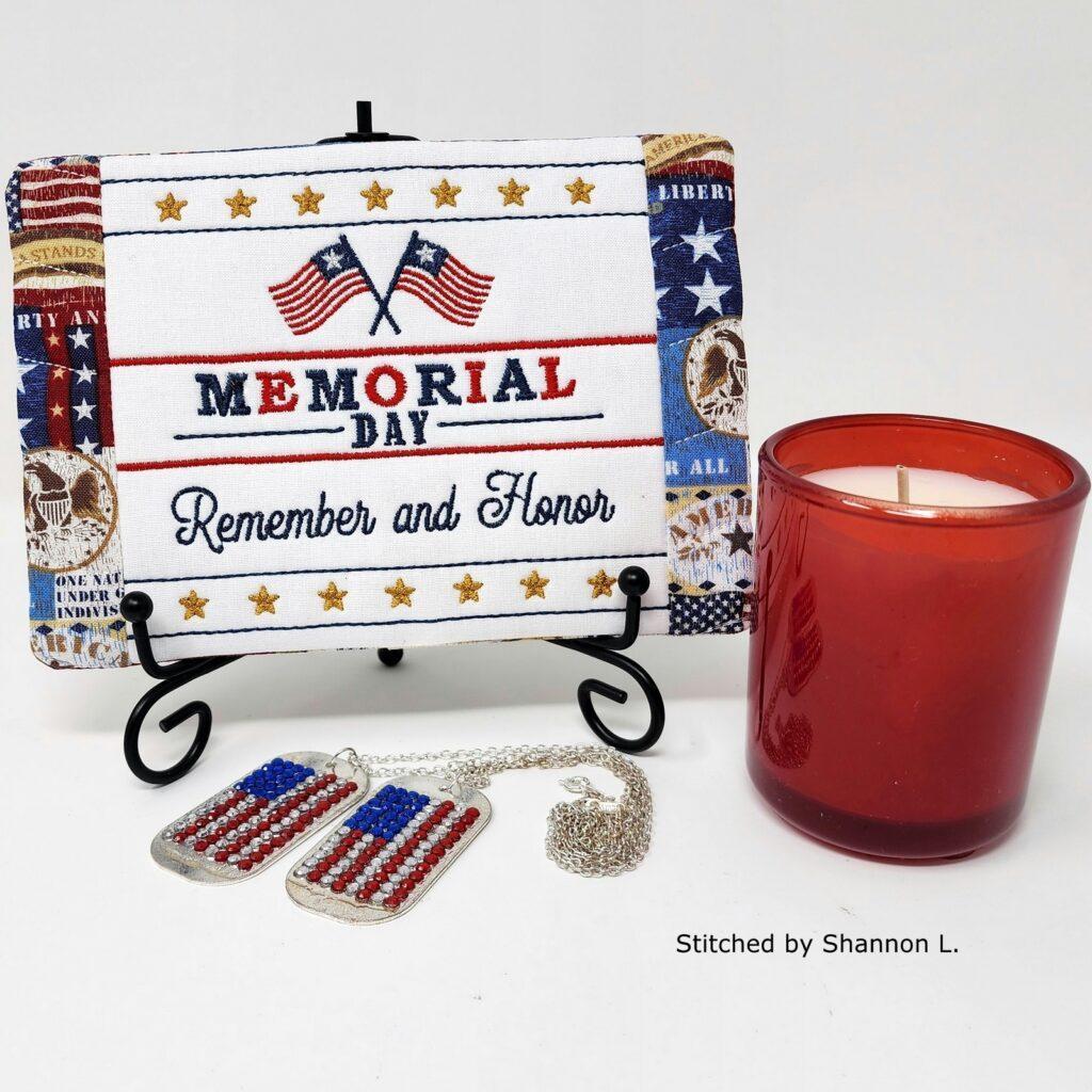 Memorial Day Mug Rug 2 · Oma’s Place Machine Embroidery Designs