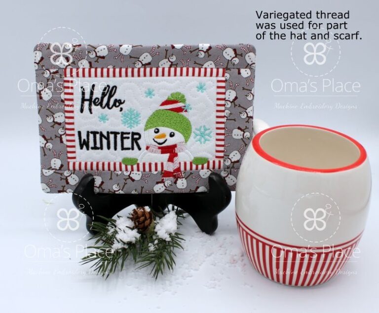 In The Hoop Mug Rugs for 5×7 hoops - Oma’s Place Embroidery